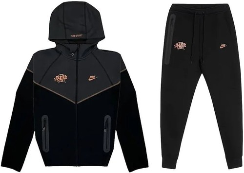 NIKE CENTRAL CEE X TECH FLEECE TRACKSUIT - BLACK SYNA WORLD MEDIUM NEW ...
