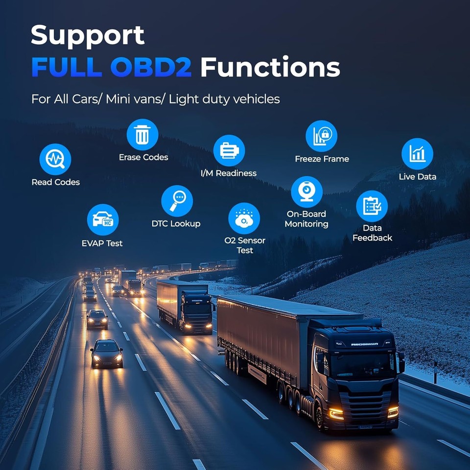 UNIVERSAL HEAVY DUTY DIESEL TRUCK DIAGNOSTIC SCANNER TOOL ENGINE CODE ...