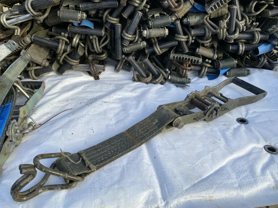 Ex Army Ratchet Strap Set MOD Surplus Lorry Trailer HGV Heavy Duty Load ...