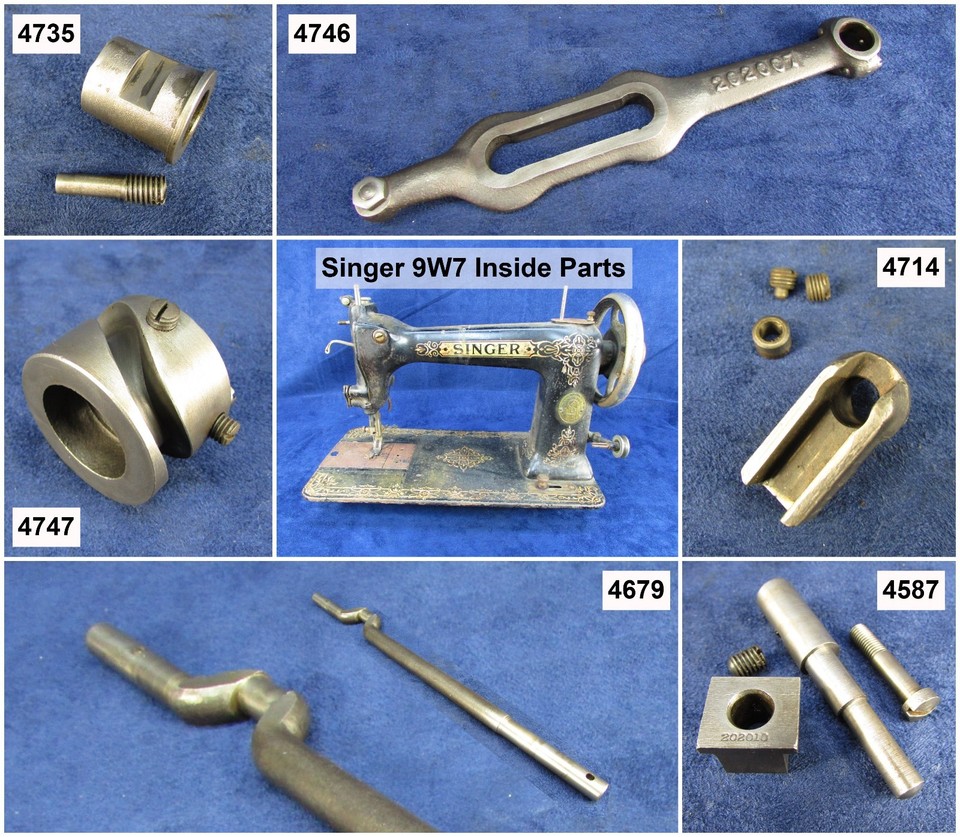 1879* Singer Sewing Machine Model 9W7 & Wheeler Wilson Version Parts ...