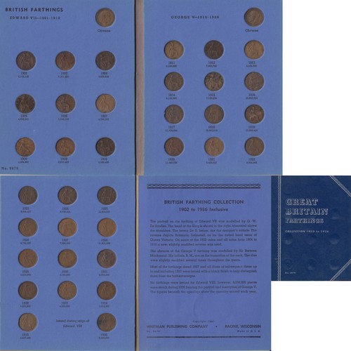 British Farthing Coins Collection 1902- 1936 King George VI Edward VII ...