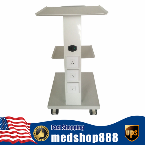 Dental Mobile Trolley Medical Tool Cart Three Layers w/ Foot Brake ...