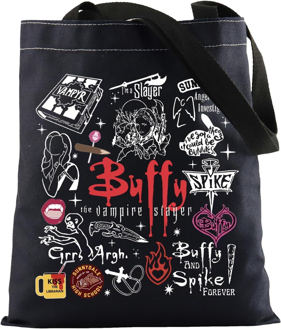 KUIYAI BTVS Merchandise Inspired Tote Bag Buffy the Vampire ...