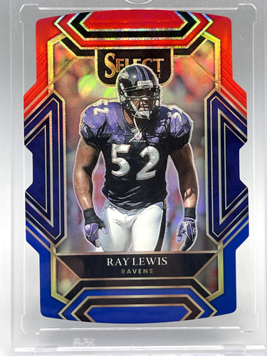 Ray Lewis 2021 Select Prizms Red & Blue Die Cut Refractor Parallel Card ...
