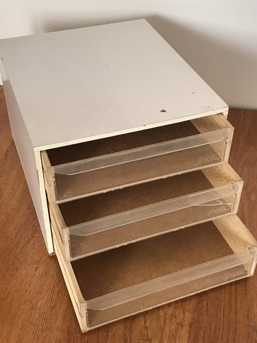 vintage lot CASIER tiroir en bois DMC filature couture RANGEMENT BOBINE ...