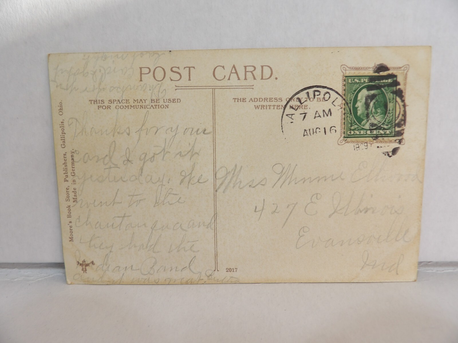 Ohio River View Gallipolis Island 1909 Vintage Postcard | eBay