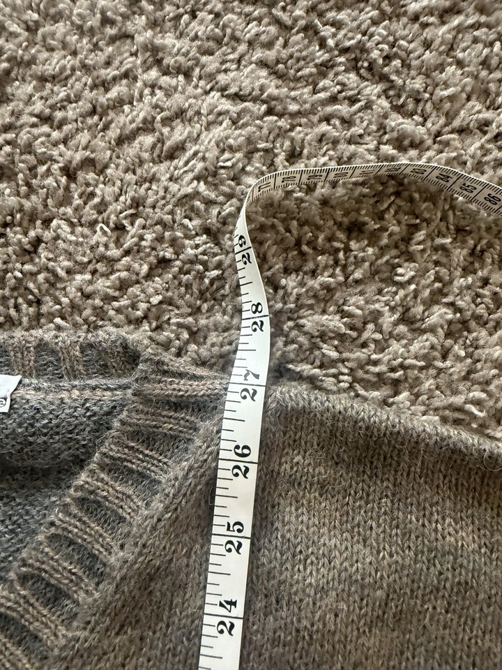 VTG Inis Meain Ireland 100% Baby Alpaca Grey Fleck Sweater XL #1 Mens ...