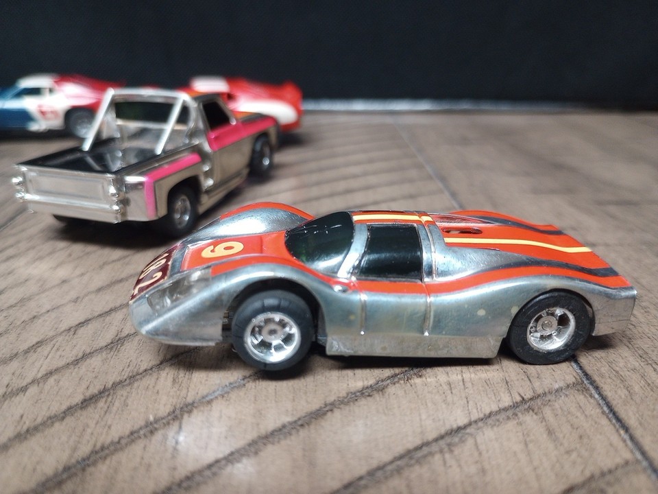 AFX / TYCO AMC Javelins, Chrome Stepside Chevy Truck, Chrome Le Mans ...