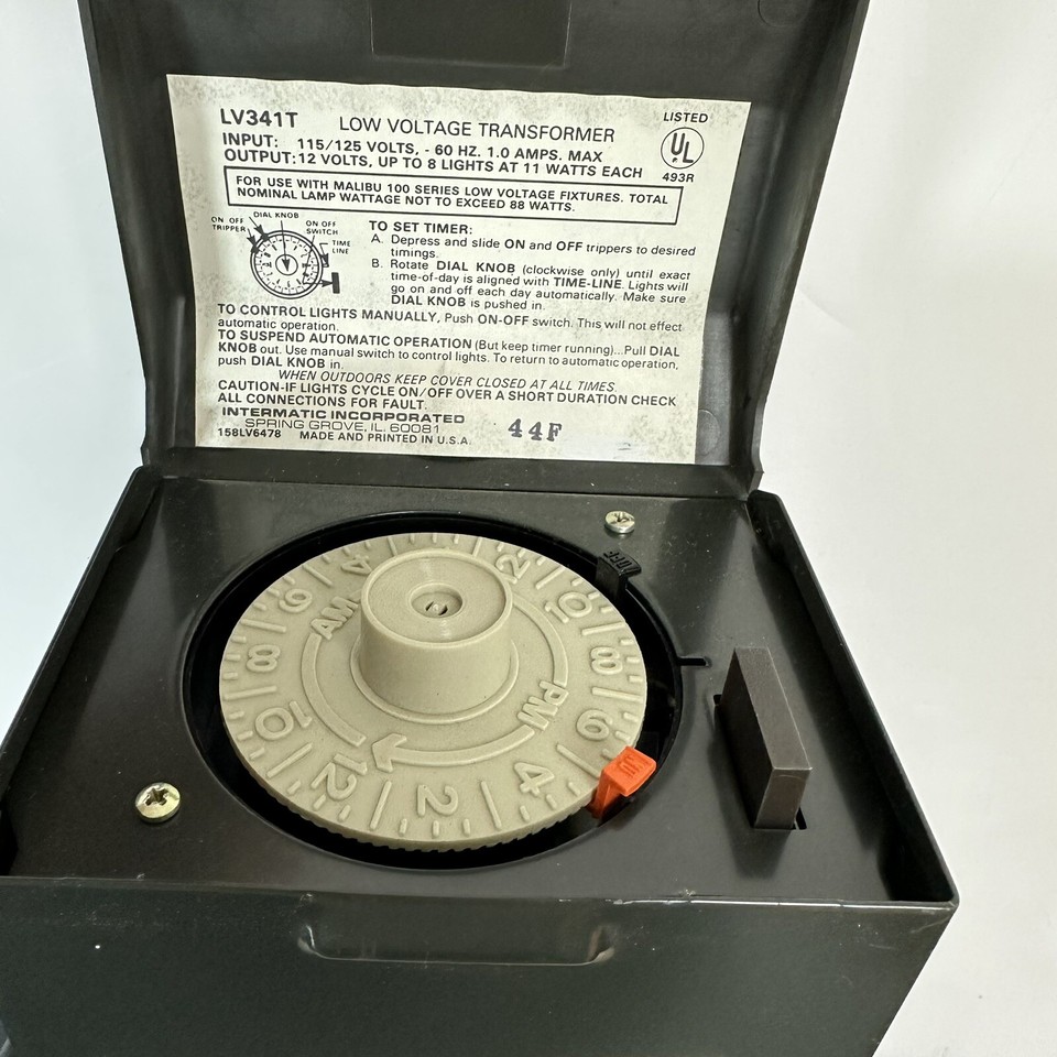Malibu Intermatic LV341T Low Voltage Landscape Lights Transformer Timer ...