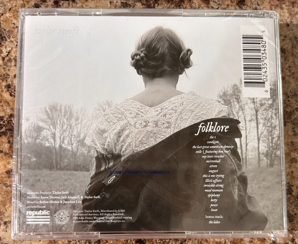 TAYLOR SWIFT "FOLKLORE" IN THE WOODS EXPLICIT CD SEALED THE LAKES BONUS ...
