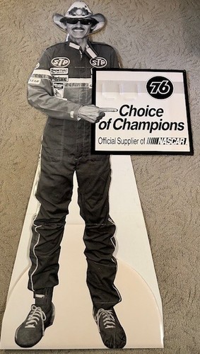 Vtg Richard Petty NASCAR Union 76 RARE Blk & Wht Cardboard FULL SIZE ...