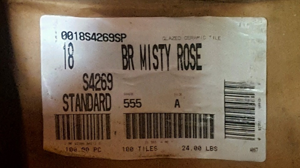 4 pcs American Olean thinset Bullnose Cap S4269 2"x6" 0018 Brite Misty ...