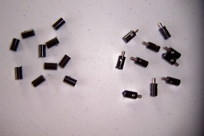 090 (BK) BLACK, ROUND PIN LOT LGB/MARKLIN HO 10 MALE 10 FEMALE PLUGS ...