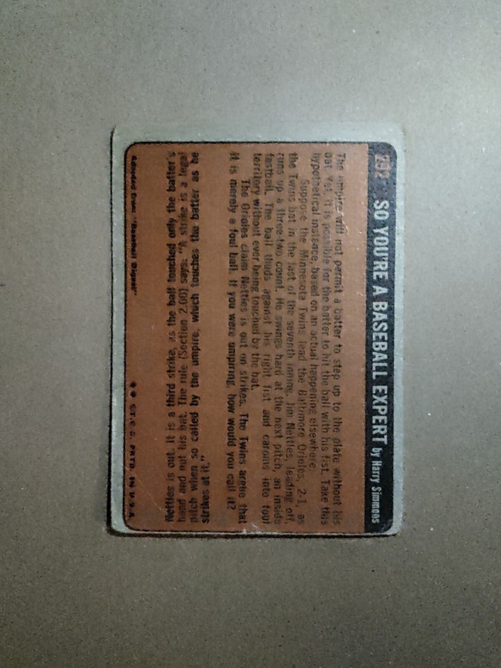 1972 TOPPS BASEBALL #292 HAL MCRAE IN ACTION CINCINNATI REDS VINTAGE ...