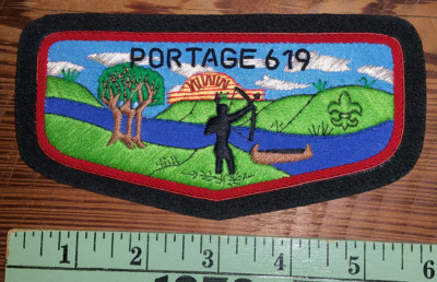Portage Lodge 619 Bullion Embroidery Flap Patch YB1 - SAMPLE | eBay