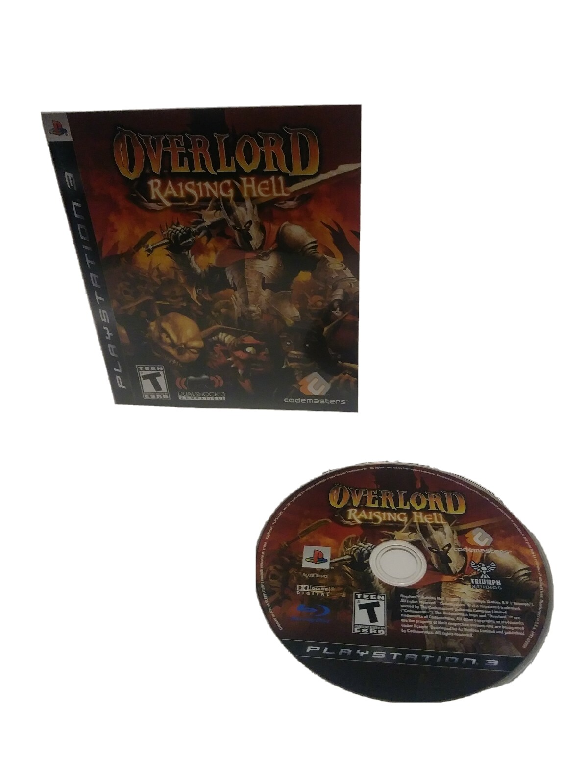 Overlord: Raising Hell PlayStation 3 PS3. Minty Disc. Case & Disc Only ...