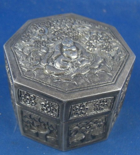 Dose China chinese Export Silver acht eckig 925er Sterling Silber | eBay.de