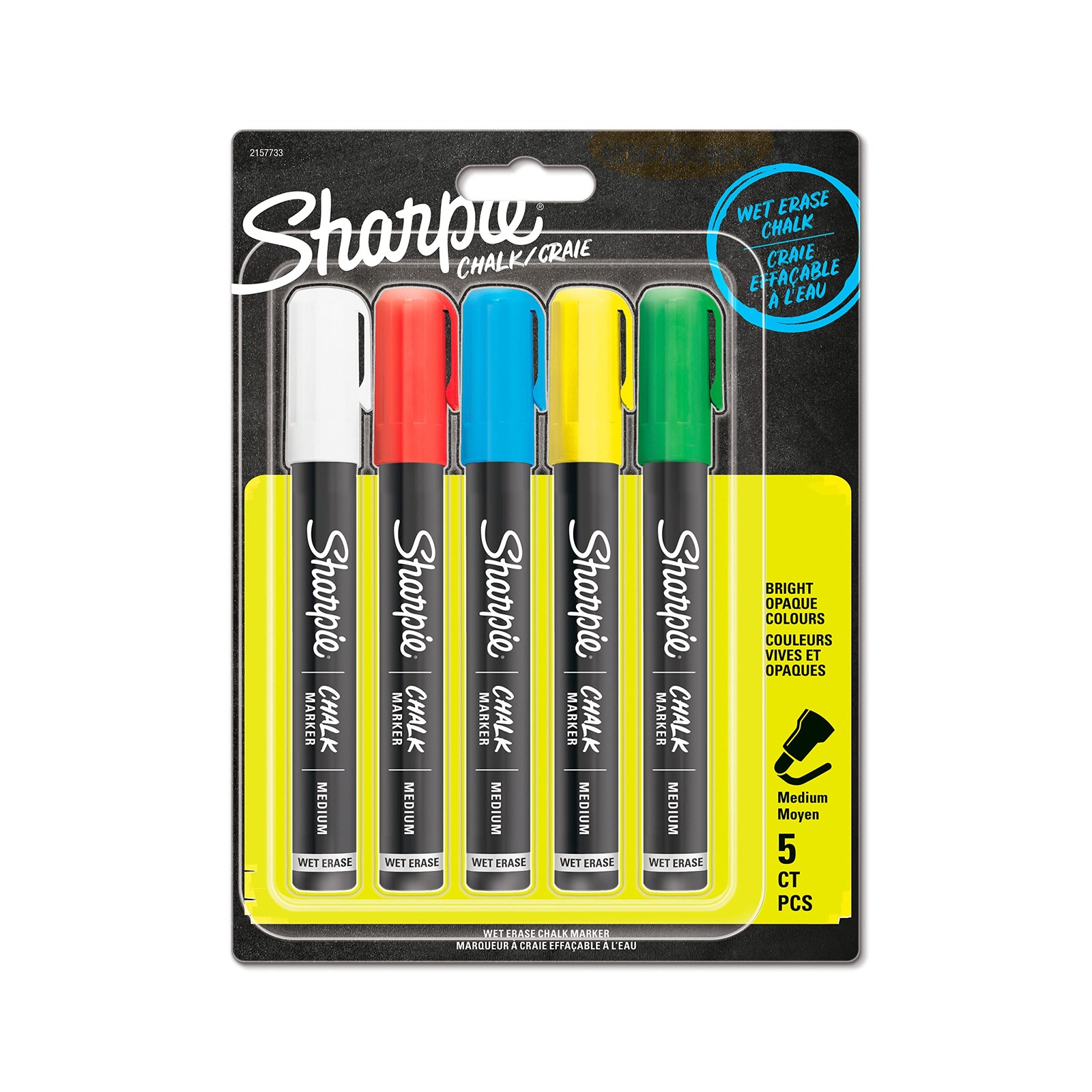 Sharpie Chalk Markers Wet Erase Chalk Pens Assorted Colours 5 Count 5 ...