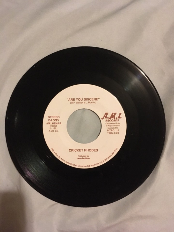 Cricket Rhodes Are You Sincere 45 vinyl | eBay