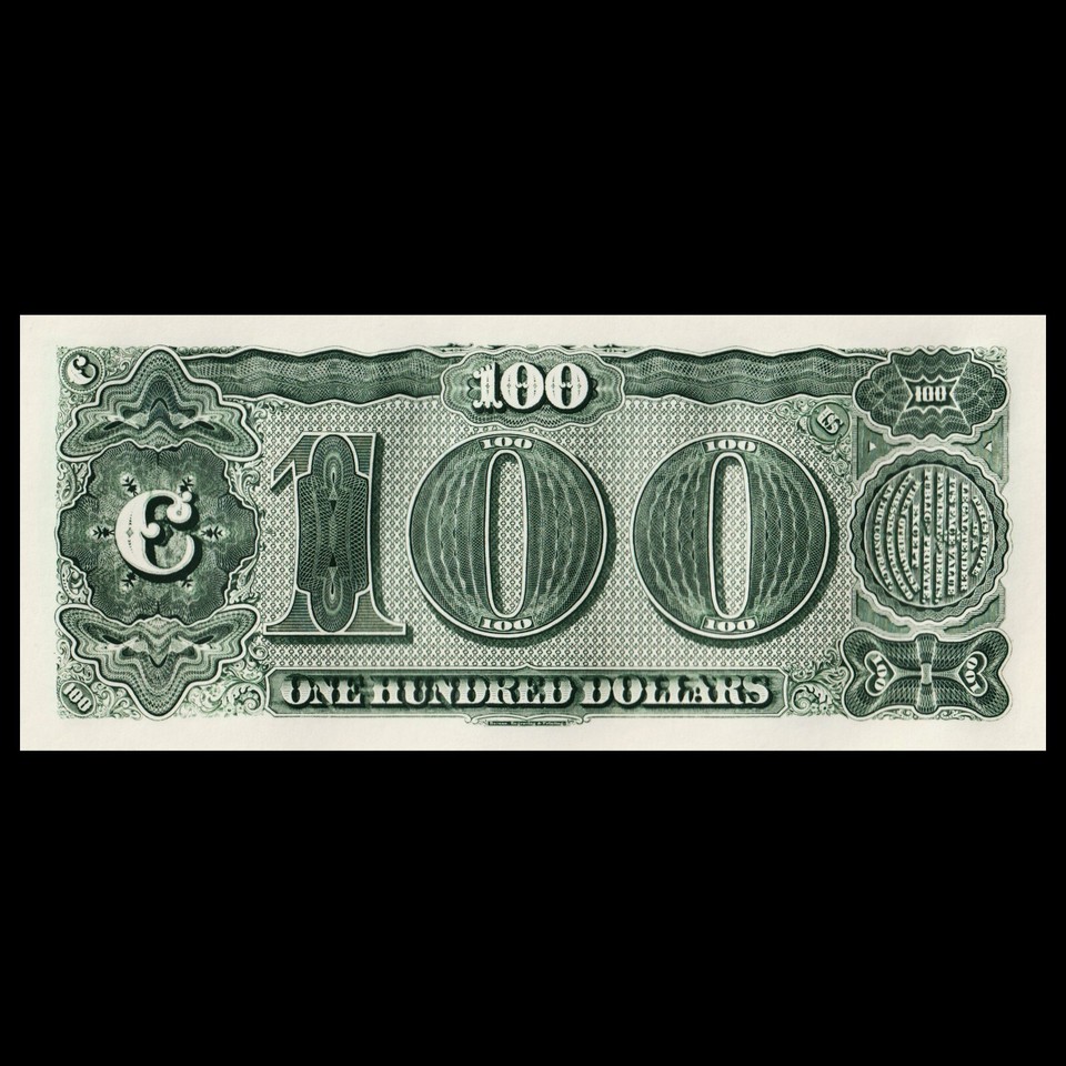 USA BEP SOUVENIR CARD B059 B59 1983 FUN ORLANDA $100 TREASURY NOTE 1890 ...