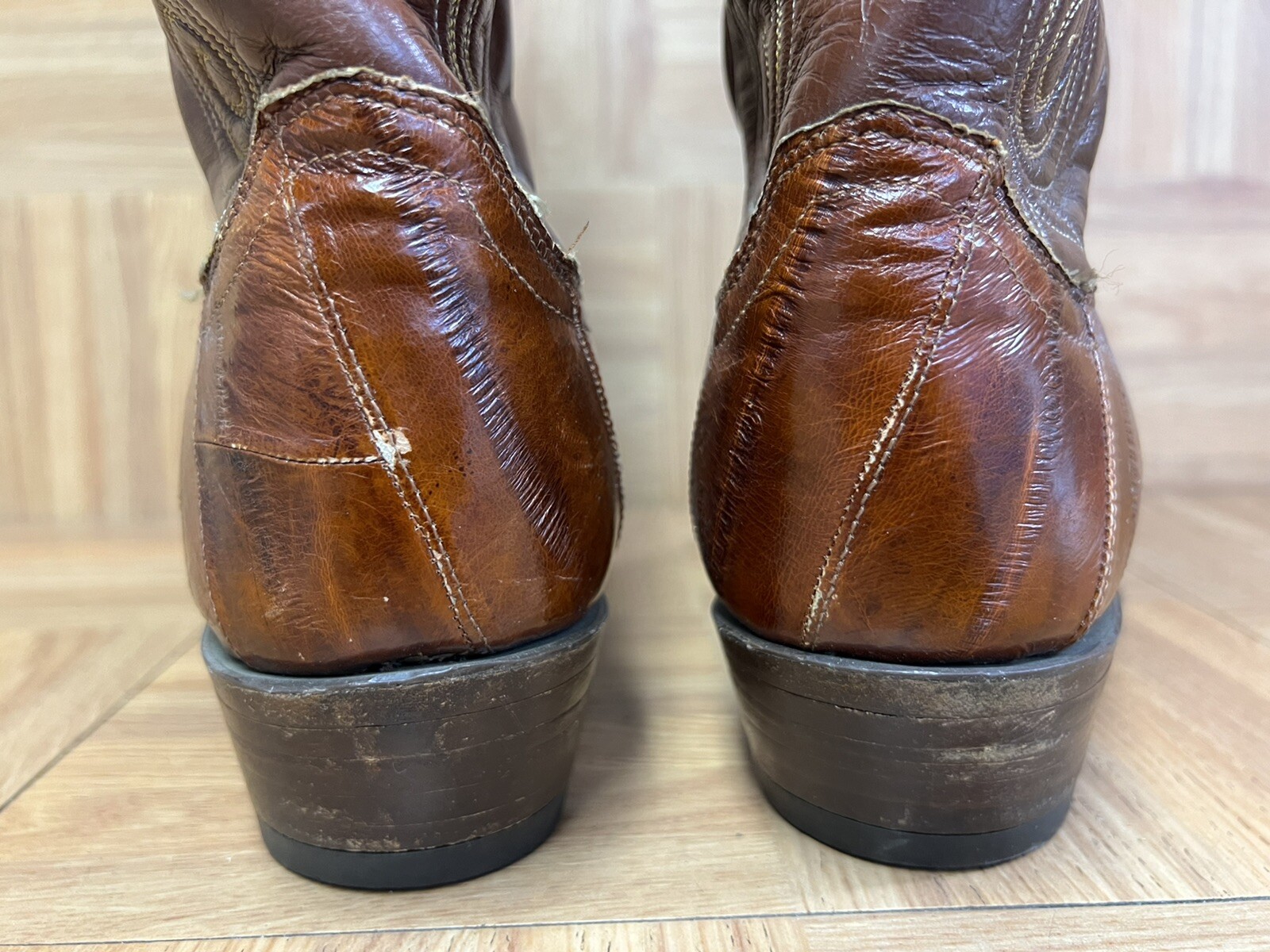 RARE🔥 JUSTIN Cowboy Exotic EEL Fish Skin Boots Sz 9.… - Gem