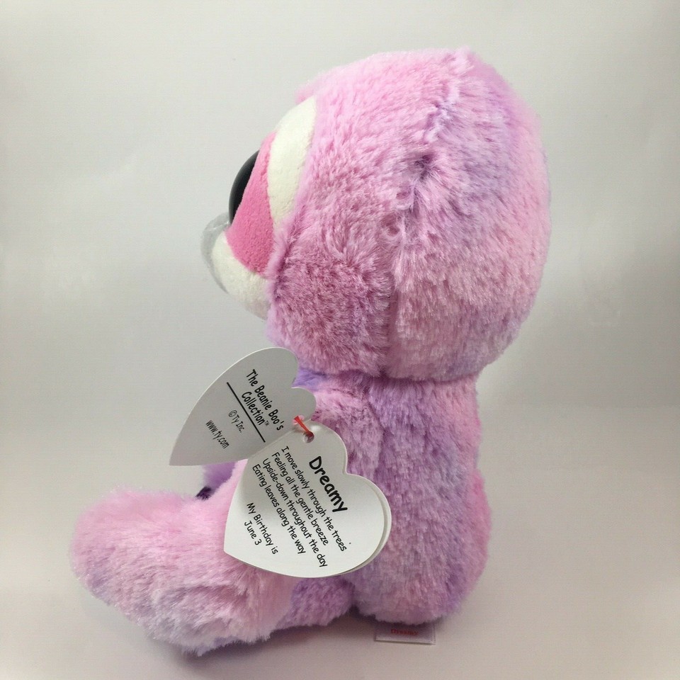 Ty Beanie Boos - DREAMY the Purple Sloth 6" NEW MWMTs Plush Stuffed ...