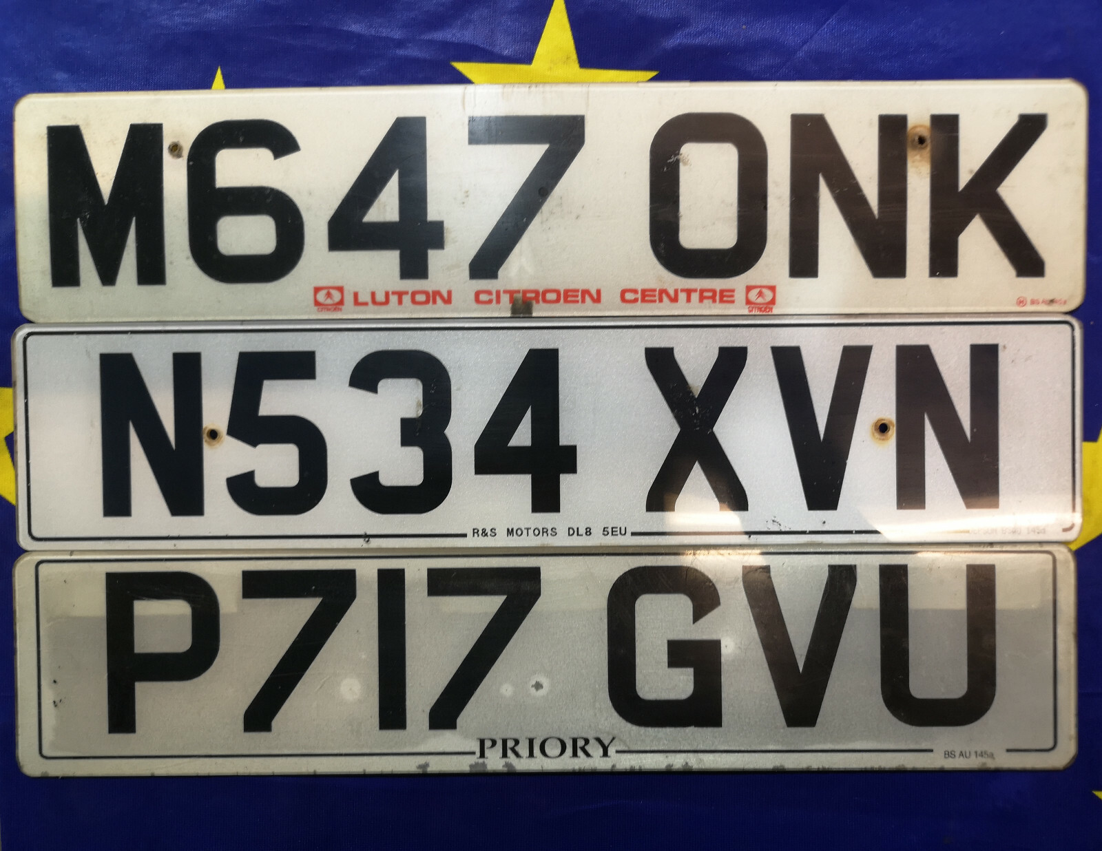 Set of 3 United Kingdom Great Britain License Plates - Luton ...