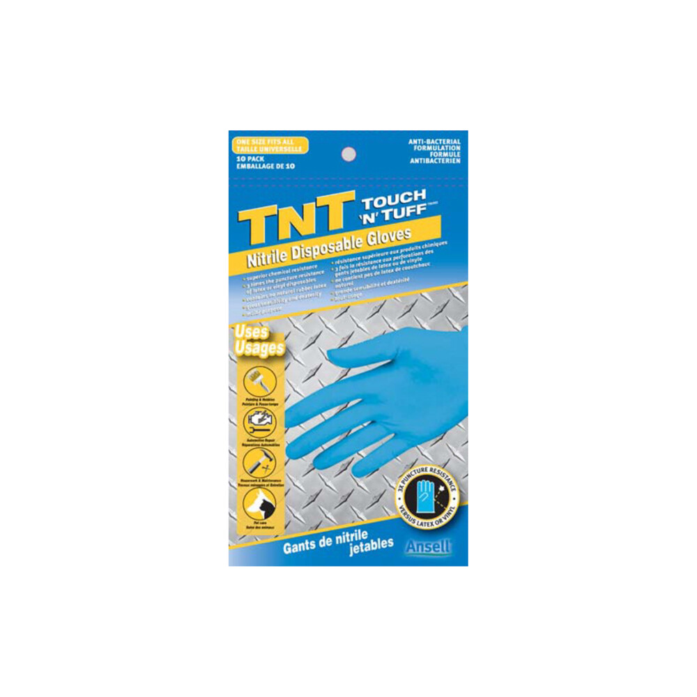 Tnt Touch 'n Tuff Nitrile Disposable Gloves 10 Pack. **Free Shipping ...