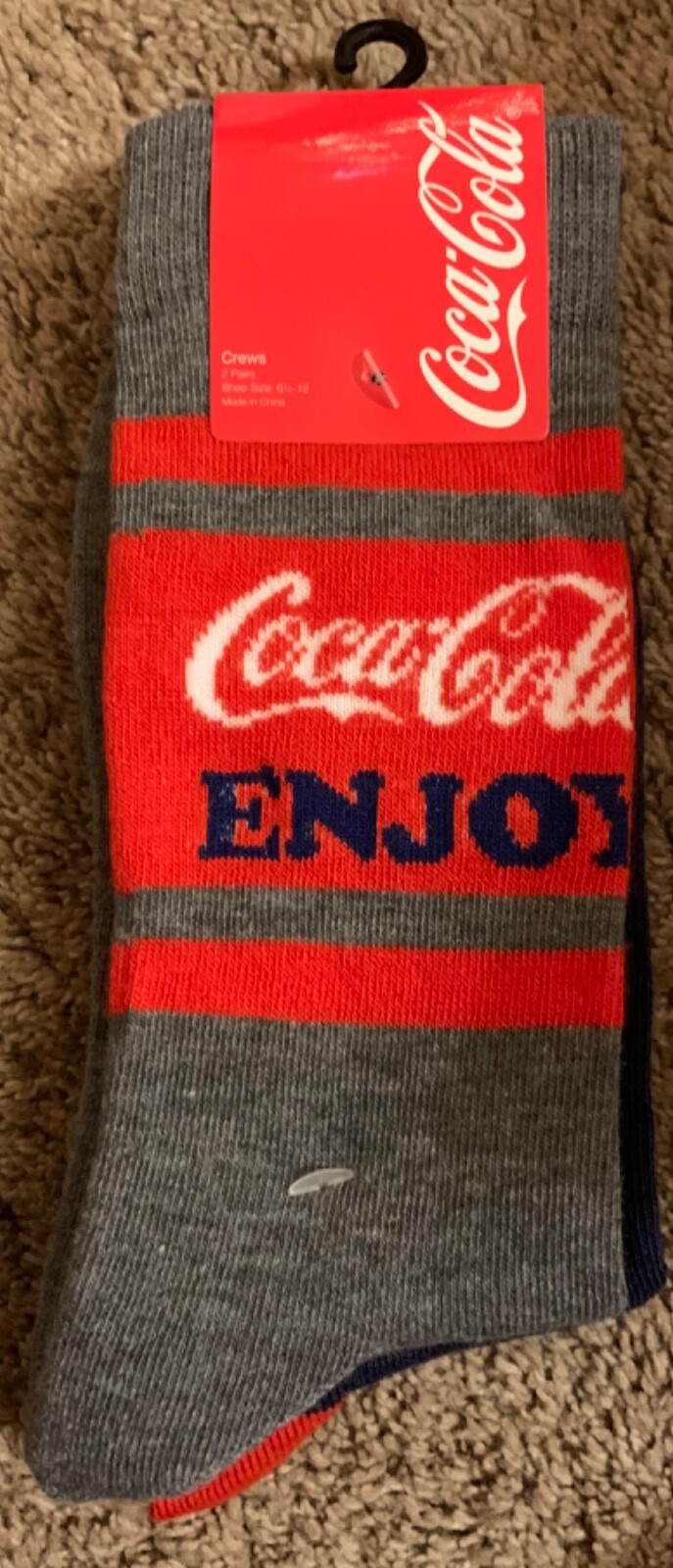 6 Pair Coca-Cola Coke Sprite Socks Adult Shoe 9-11 Fanta for sale ...