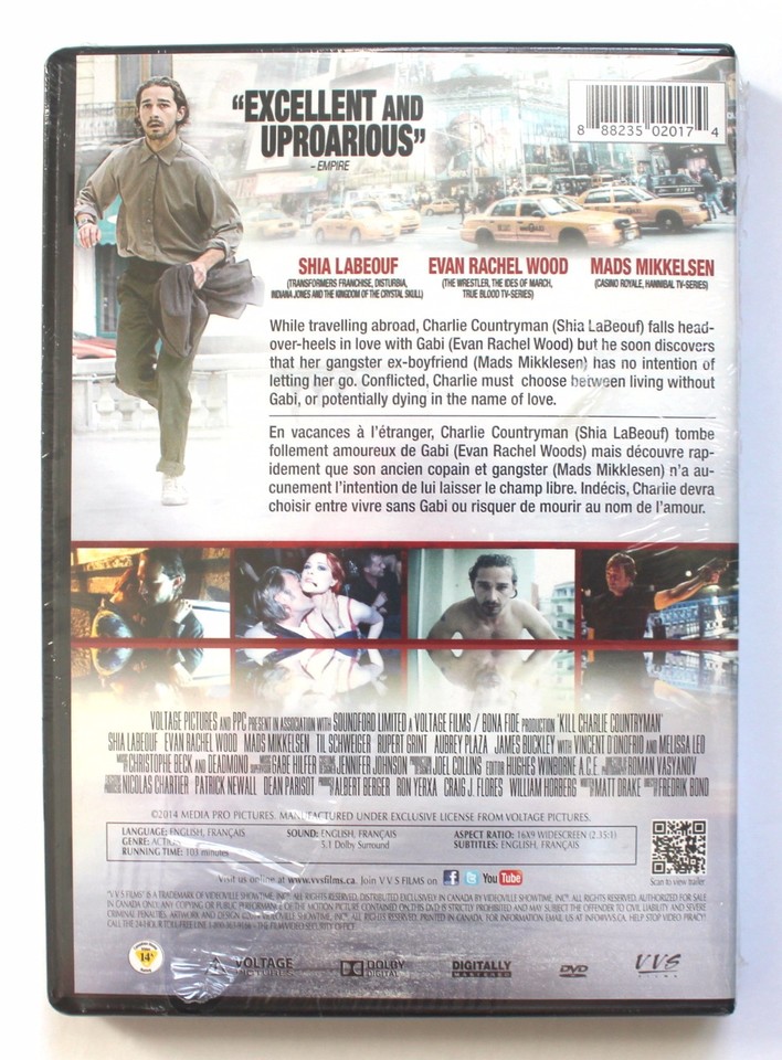 New! Kill Charlie Countryman DVD Movie Shia Labeouf Evan Rachel Wood ...