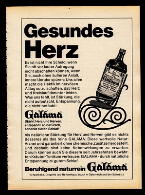3w7162/ Alte Reklame von 1977 – GALAMA – Beruhigend naturrein. | eBay