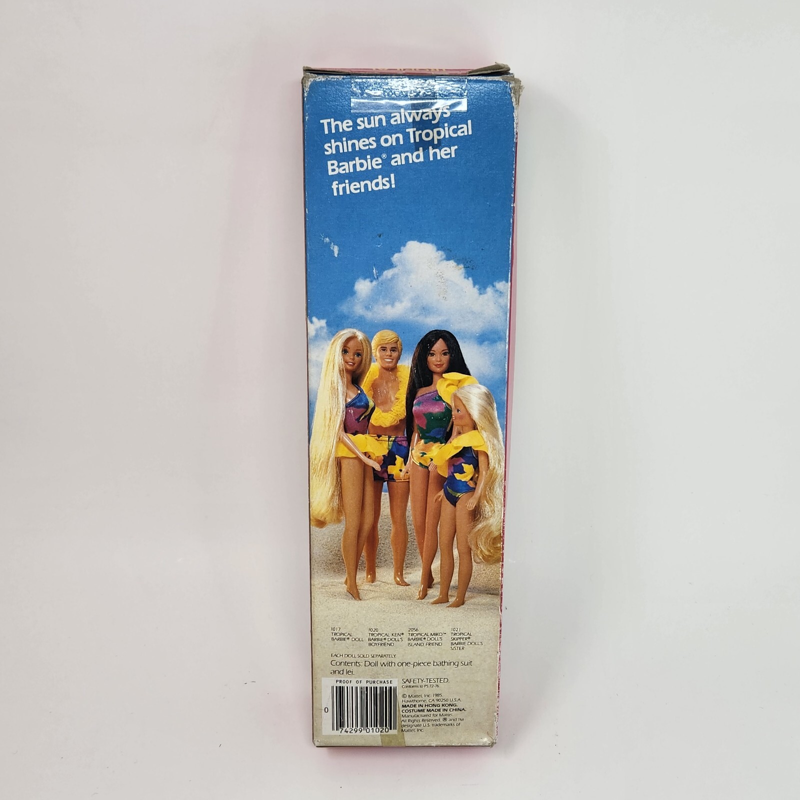 VINTAGE 1985 TROPICAL KEN BARBIE DOLL # 1020 IN ORIGINAL BOX CRACKED ...