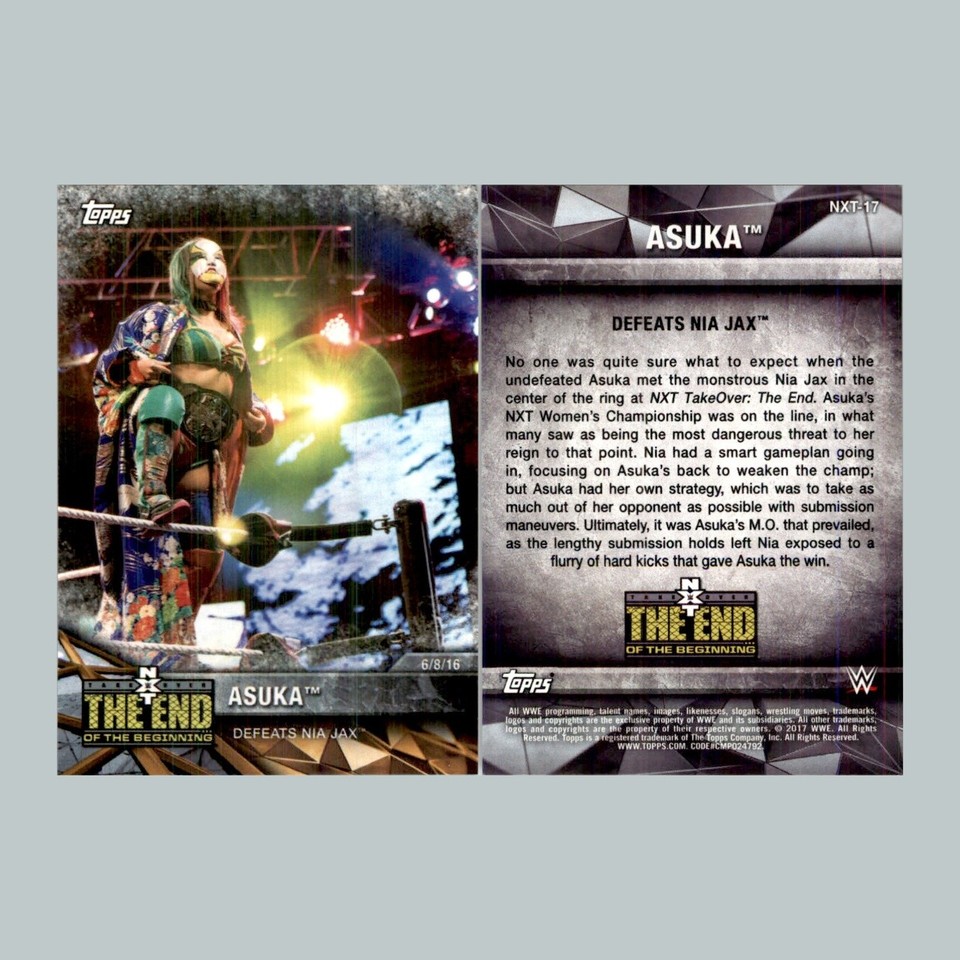 Asuka Defeats Nia Jx Lot of 20 WWE Cards - NXT-17 | eBay
