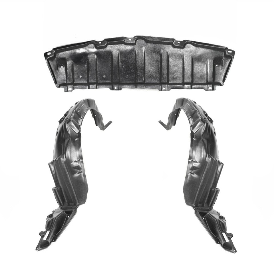 Fender Liner & Center Engine Under Cover Set w/ Clips For 2004-2009 ...