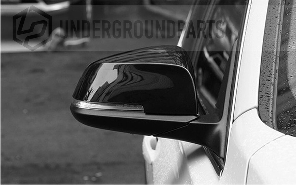 BMW 1 SERIES GLOSS BLACK WING MIRROR TOP COVERS CAPS CASING DOOR FRONT ...