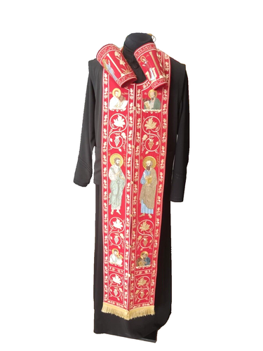 Christian priest Embroidered epitrachelion(stole) and cuffs,Saint Peter ...