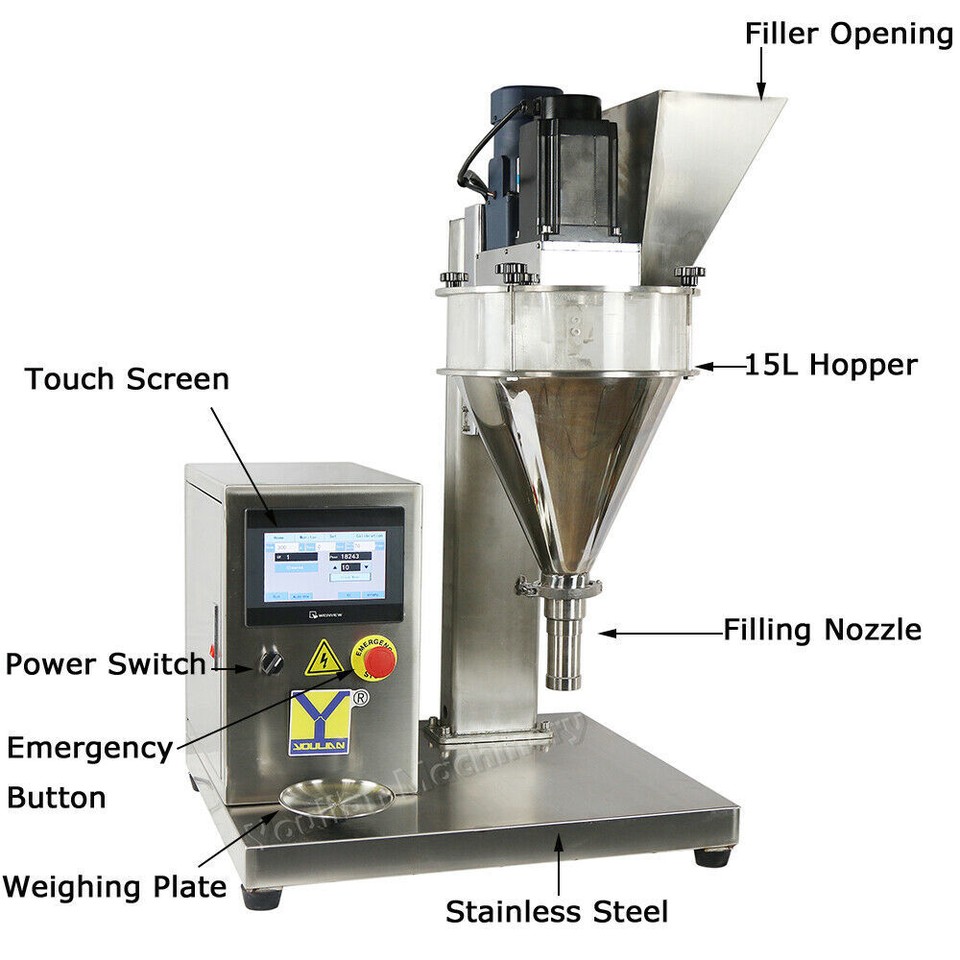 5-1000g Auger Filling Machine Desktop Auger Filler Coffee Powder ...