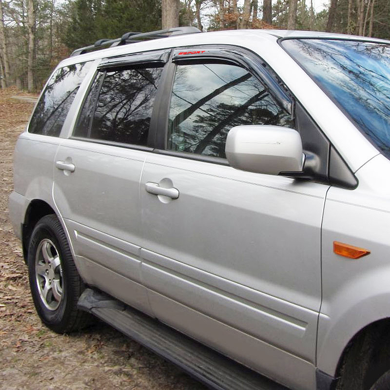 Fits 03-08 Honda Pilot Window Visor Wind Rain Guard Shade Deflector w ...