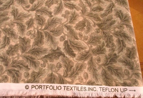 6 uncut yards fabric Portfolio Textiles Teflon Pretty fabric leaves ...