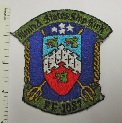 US NAVY SHIP PATCH USS KIRK FF-1087 Used 1970s Vintage Asian Made ...