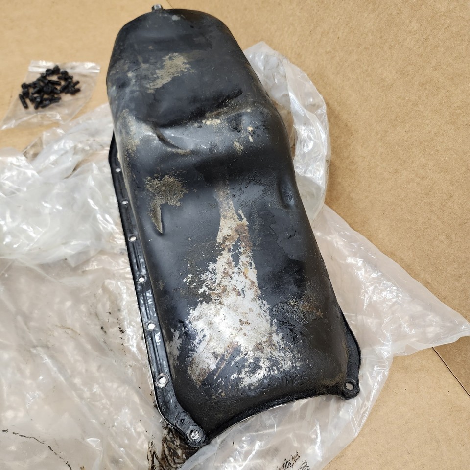 84-85 C4 Corvette Engine Oil Pan Cover Guard L98 OEM & Mounting Bolts ...