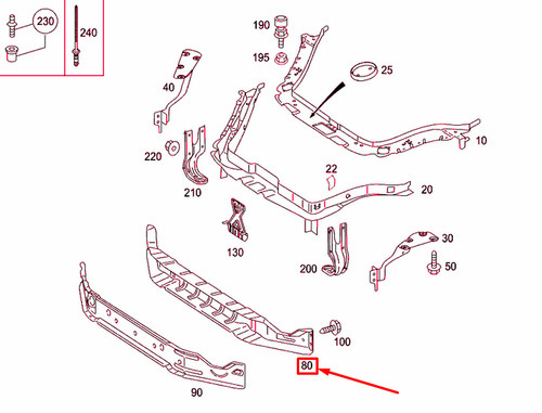 2005-2011 Mercedes-Benz MB SLK R171 Front Bumper Mounting Cross Member ...
