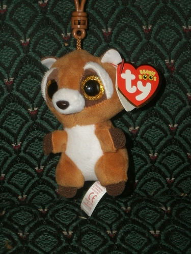 TY BEANIE BOO ~ RUSTY ~ Brown Raccoon ~ clip ~ DOB:7/11 ~ MWMT ~ 2017 ...