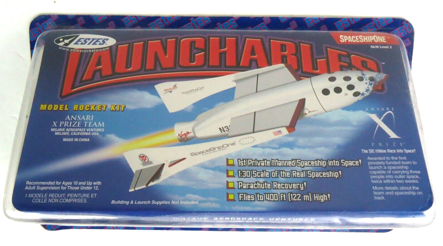 New 2004 Estes Launchables 1:30 Scale Spaceship One Rocket Kit Level 2 ...