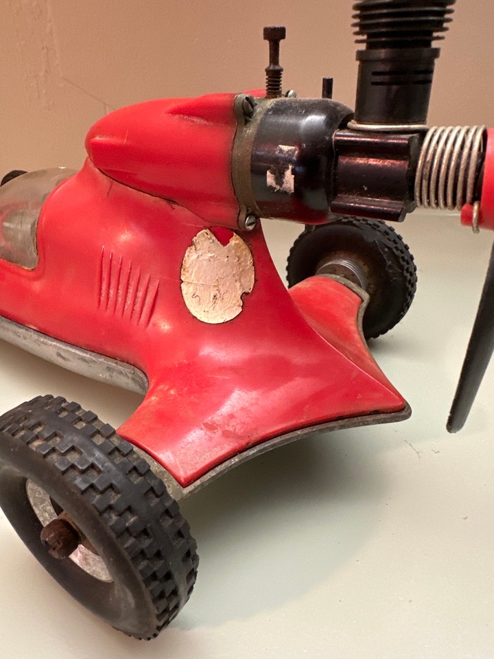 Vintage COX Prop Rod Aluminum Chassis Thimble Drome Tether Car #8 | eBay