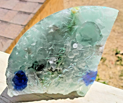 glass rock slag aquarium landscape rocks PEARLY multi color slag glass ...