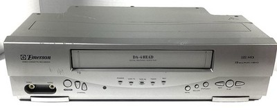 Emerson EWV404 VCR 19 Micron Head DA-4 Head VCR VHS HQ No Remote Works ...