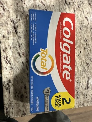 Colgate Total Whitening Gel Toothpaste, Mint Toothpaste, 5.1 oz Tube, 2 ...
