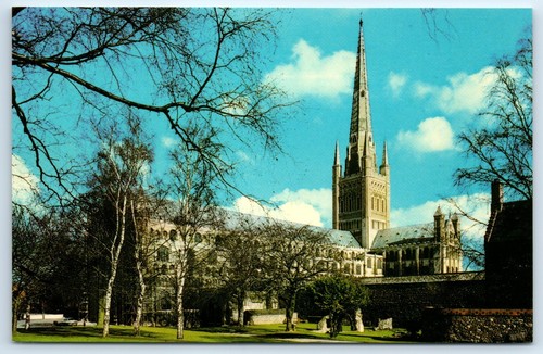 Postcard Norwich Cathedral from Upper Close Norfolk England | eBay UK