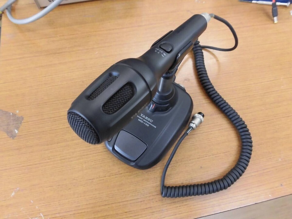 Yaesu MD-100A8X Dynamic Desktop Microphone 8-Pin Radio Amateur Ham Good ...
